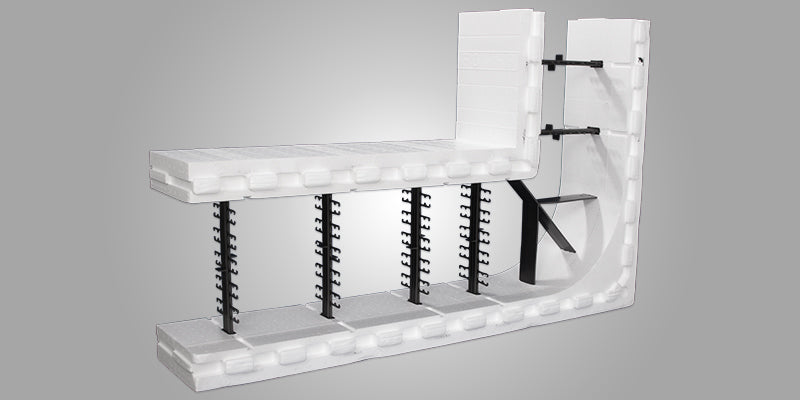 FoxBlocks® Insulated Concrete Form - Half Height 90 Degree Corner - 10 ...