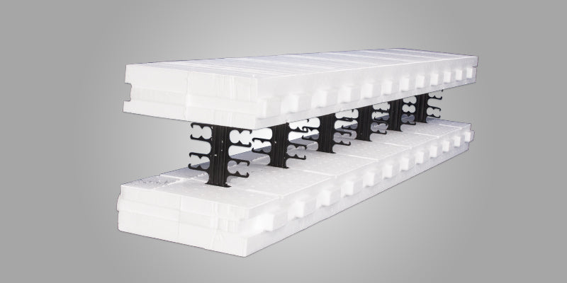 FoxBlocks® Insulated Concrete Form - Half Height Straight Block - 4 In ...